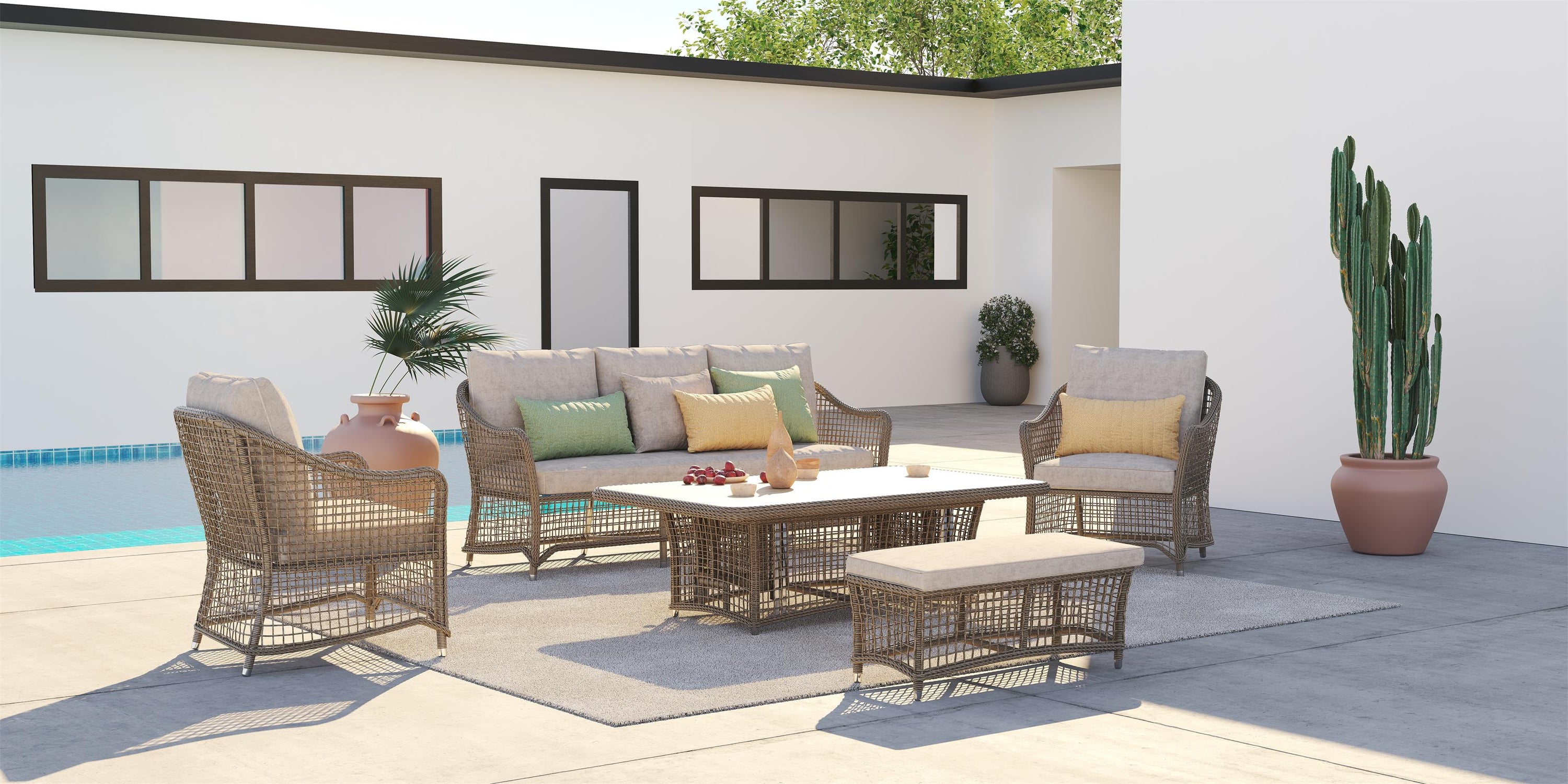 Contemporary & Modern Round Outdoor Dining Tables | Jardina