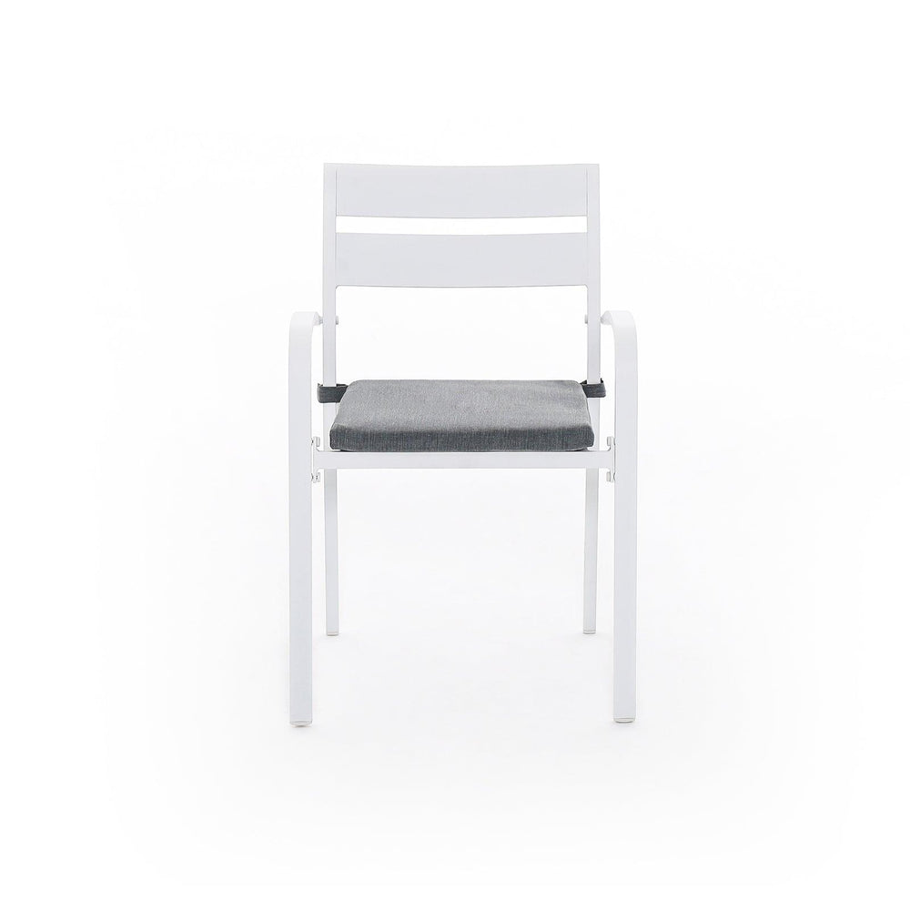 Aluminum Stackable Patio Dining Chairs Set of 4