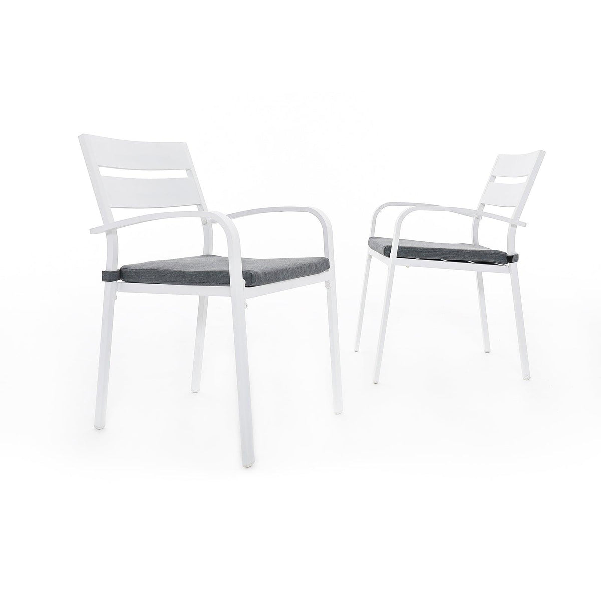 Aluminum Stackable Patio Dining Chairs Set of 4